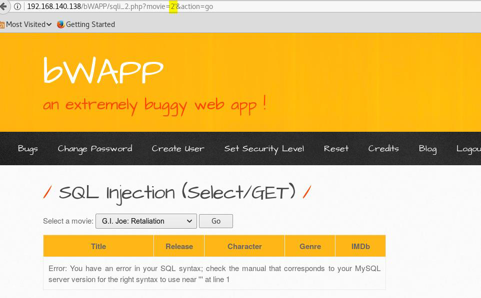 Sql Injection Selectget · Teckk2